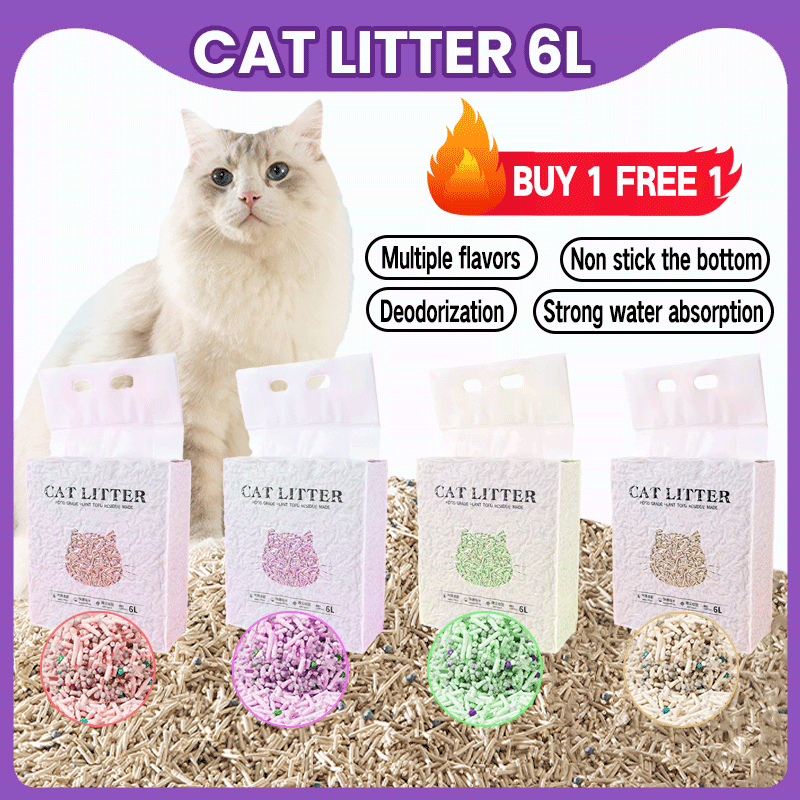 2 Bag New Mixed Cat Litter Sand 6L Mixed Tofu Litter Fast Clumping ...