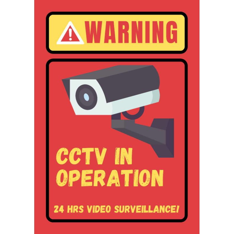 CCTV in Operation Signage A4 Size Laminted | Shopee Philippines