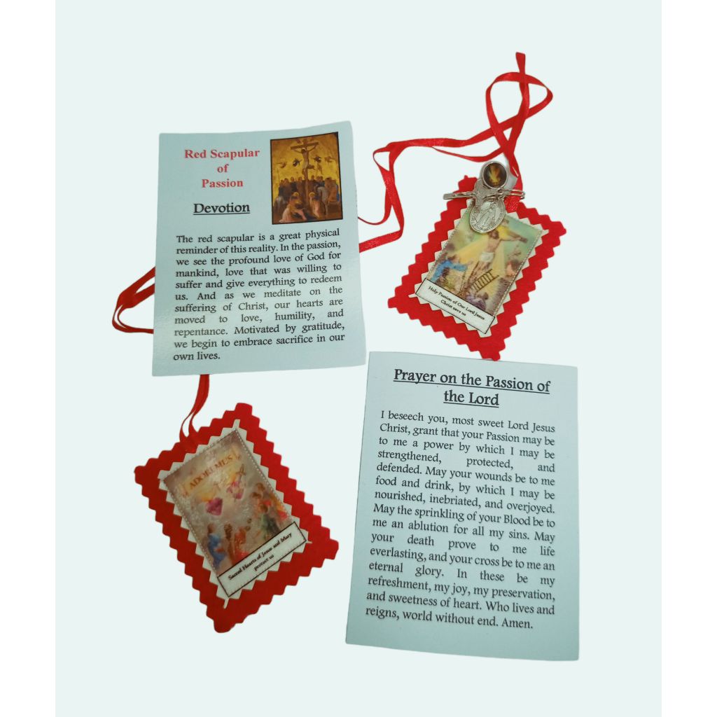 Red Scapular of the Passion | Shopee Philippines