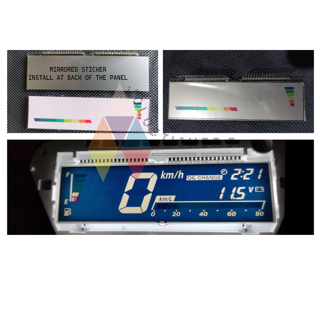 Honda Click 125 V2, V3, Click 150 V2 & 160 2pcs. Colored Panel Sticker ...