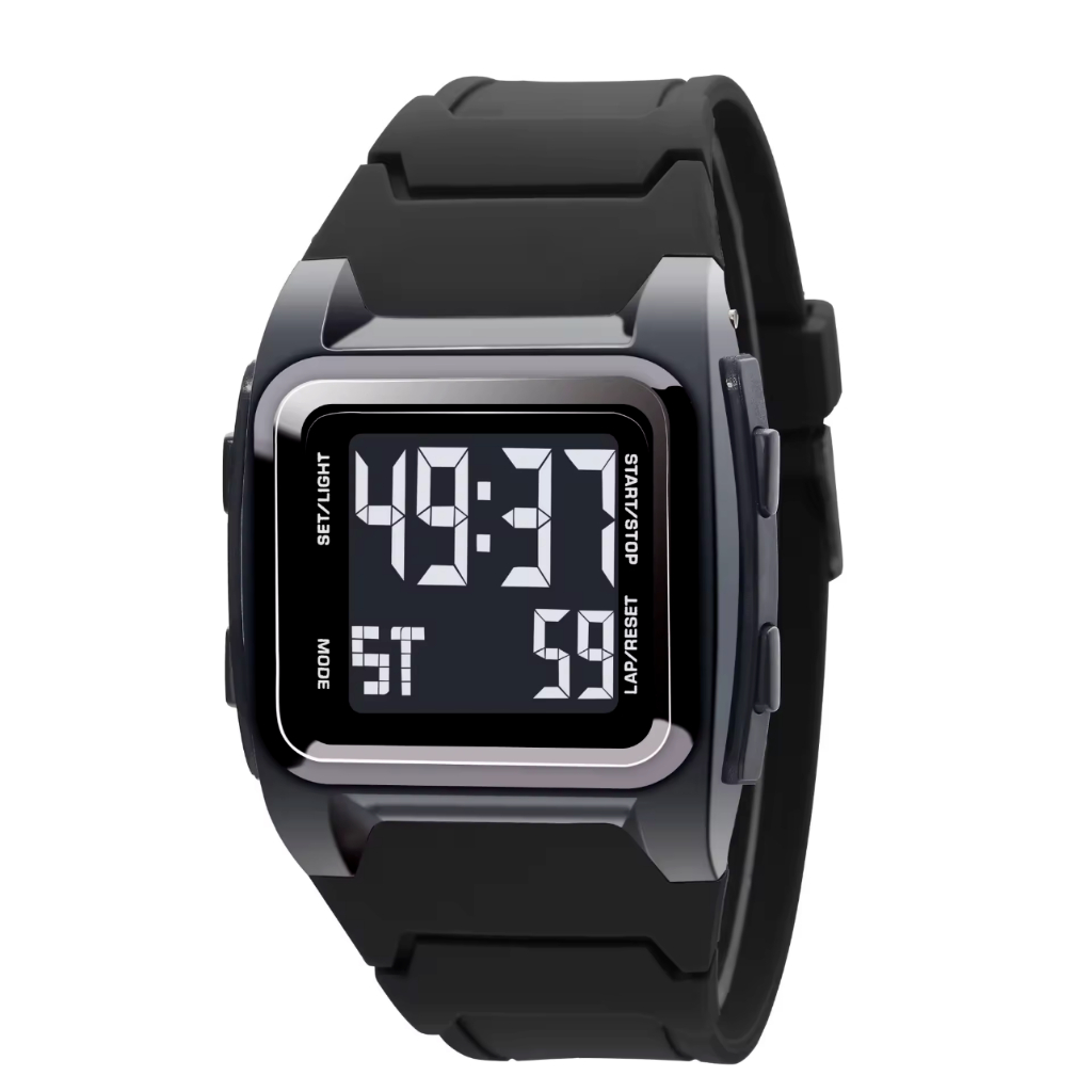 5.11 waterproof digital watch square unisex with light | Shopee Philippines
