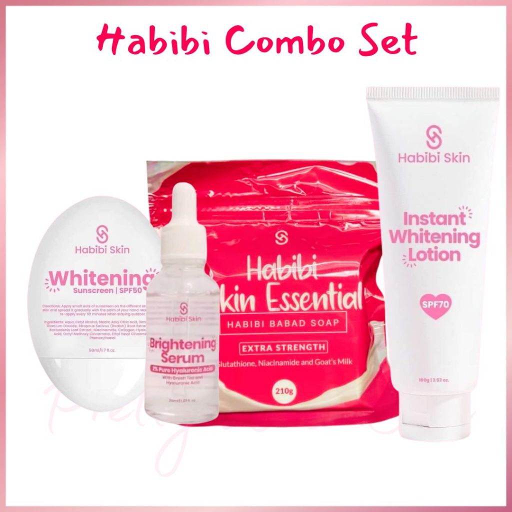Habibi Skin Babad Whitening Soap Lotion Sunscreen Bundle Combo Set Mix ...