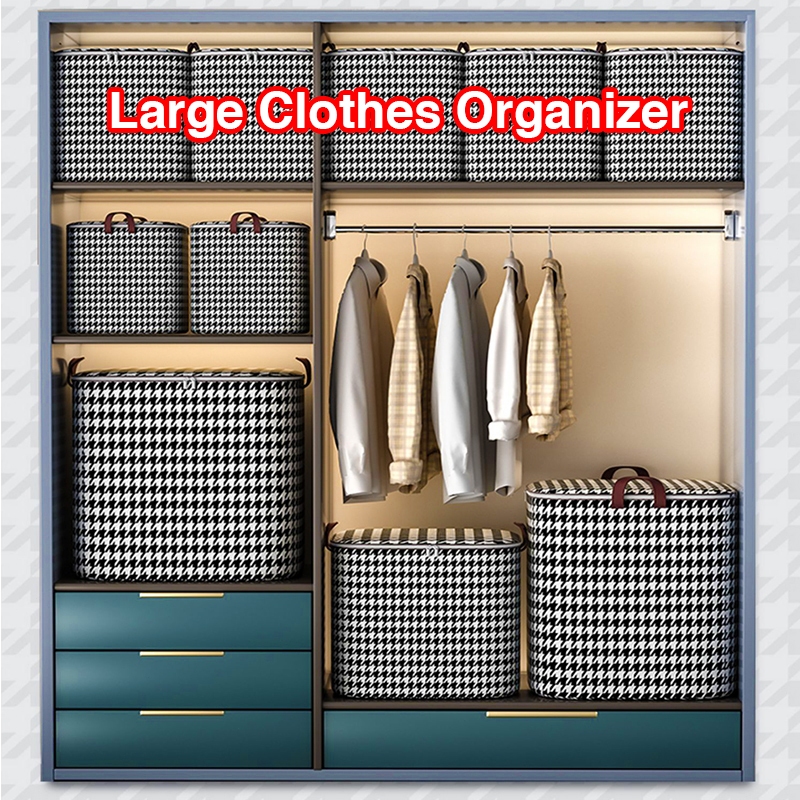 110L Large Clothes Organizer Foldabale Blanket Quilt Storage Box ...
