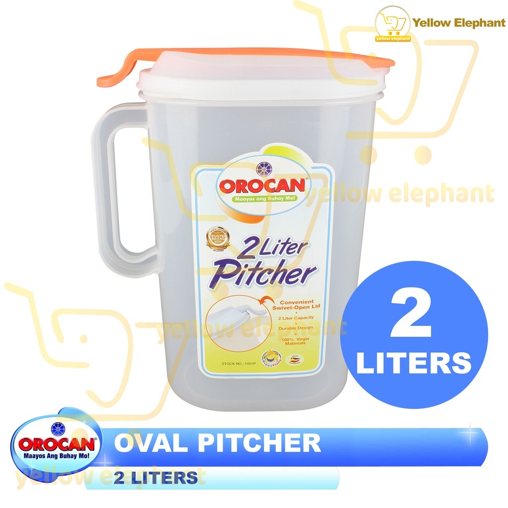 OROCAN HIGH QUALITY PLASTIC 2 LITERS WATER PITCHER/ 2 LITERS PITSEL ...
