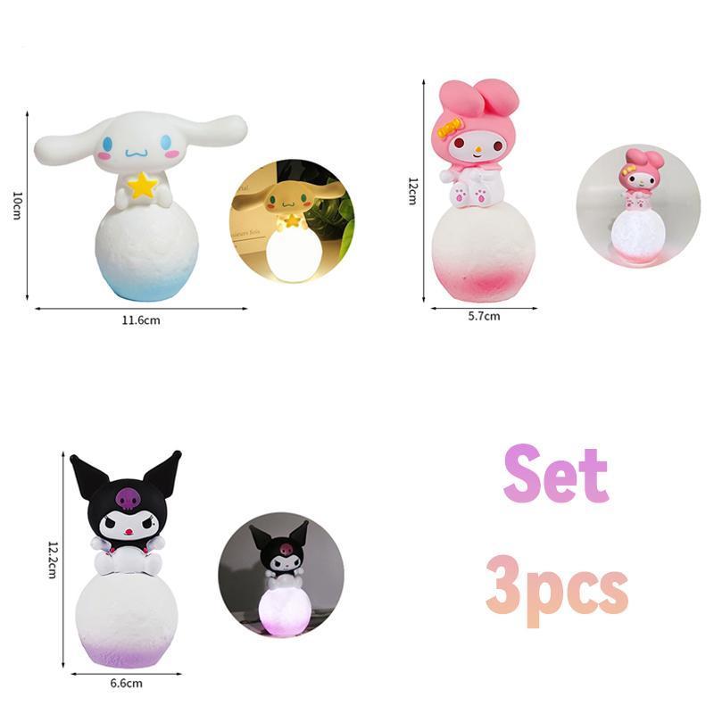 Sanrio Night Lights Kawaii 3D Sanrio Moon Night Light Cinnamoroll ...