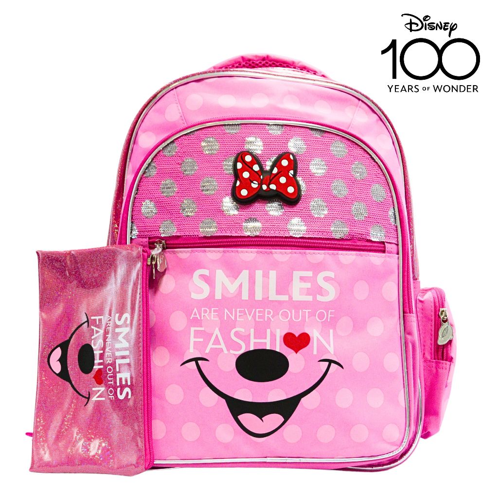 Disney D100 Minnie Mouse 16inch Backpack with Retractable Rain Hood ...