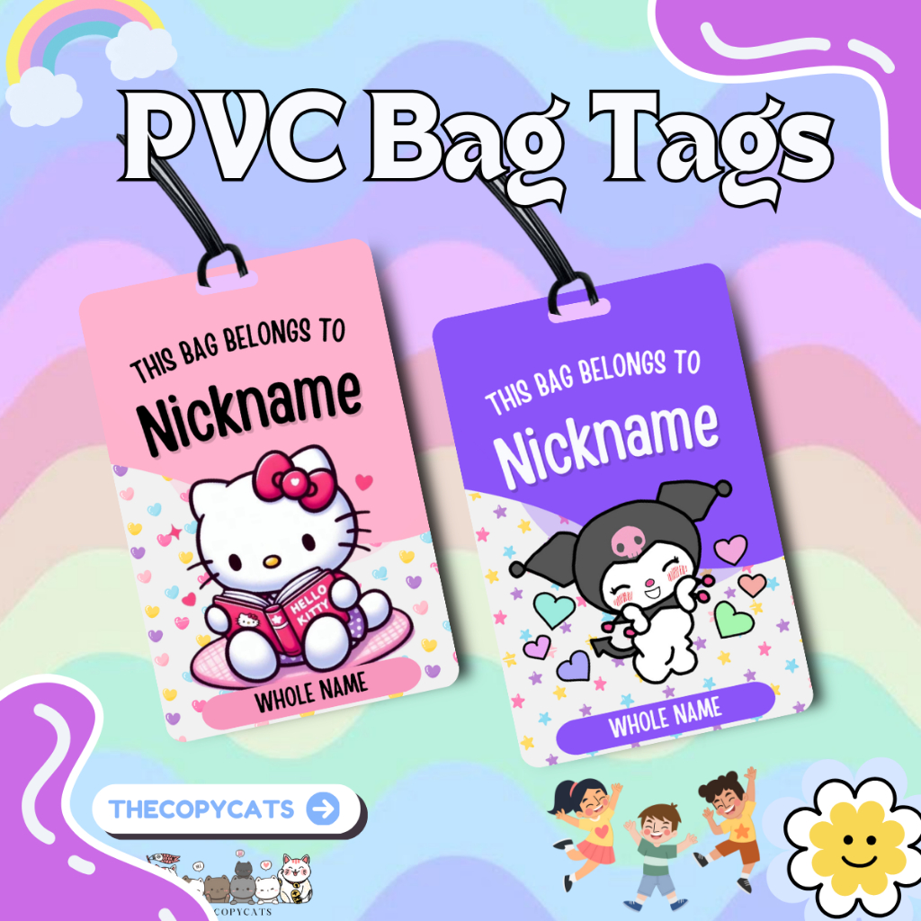 Customized PVC Bag Tag Sanrio Collection for Boys and Girls ATM size ...
