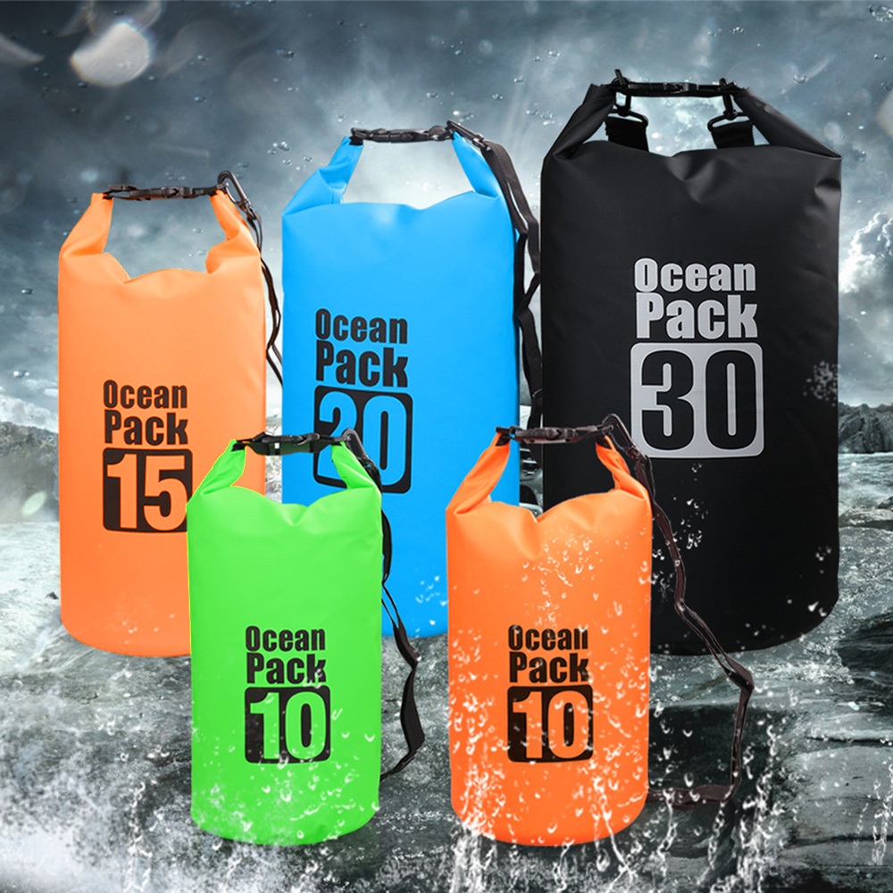 Dry Bag (2L 3L 5L 10L 20L 30L) Ocean Pack Waterproof Dry Bag Roll Top Bucket Bag for Kayaking ...