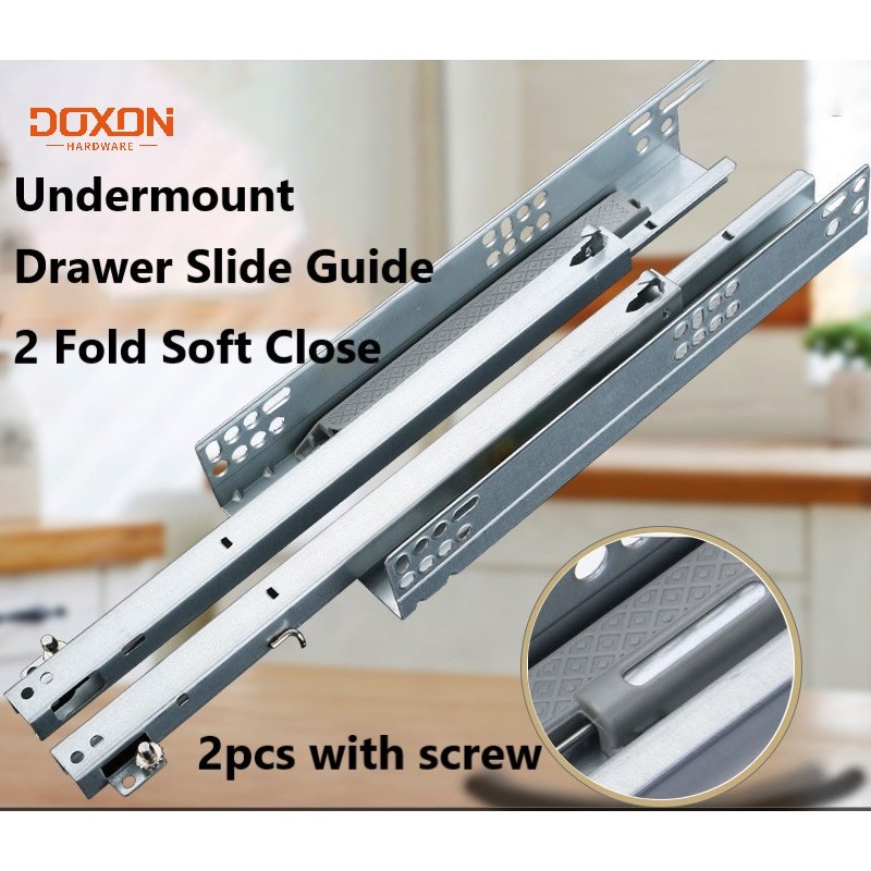 DOXON Hydraulic Undermount Concealed Soft Close Drawer Slide Guide 2 ...