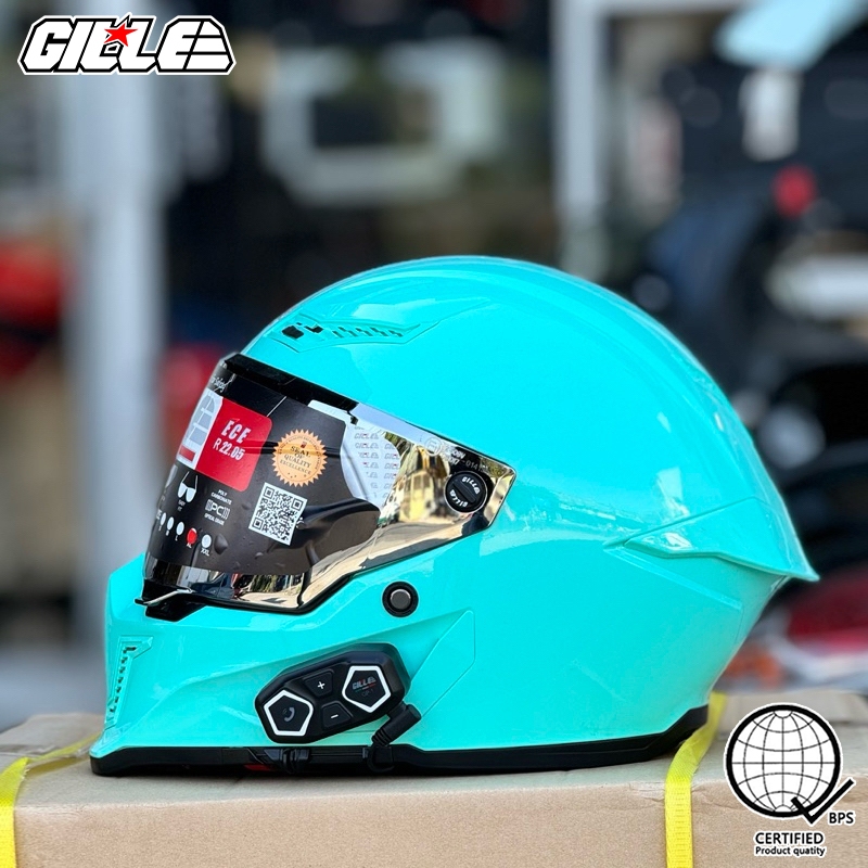 GILLE ASTRAL Plain Full Face Dual Visor Motorcycle Helmet | Shopee ...