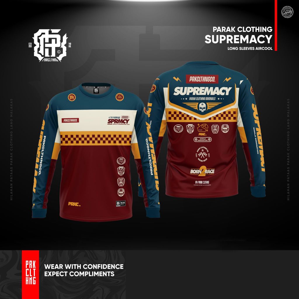 PARAK CLOTHING SUPREMACY LONG SLEEVES AIRCOOL RIDING JERSEY | Shopee ...