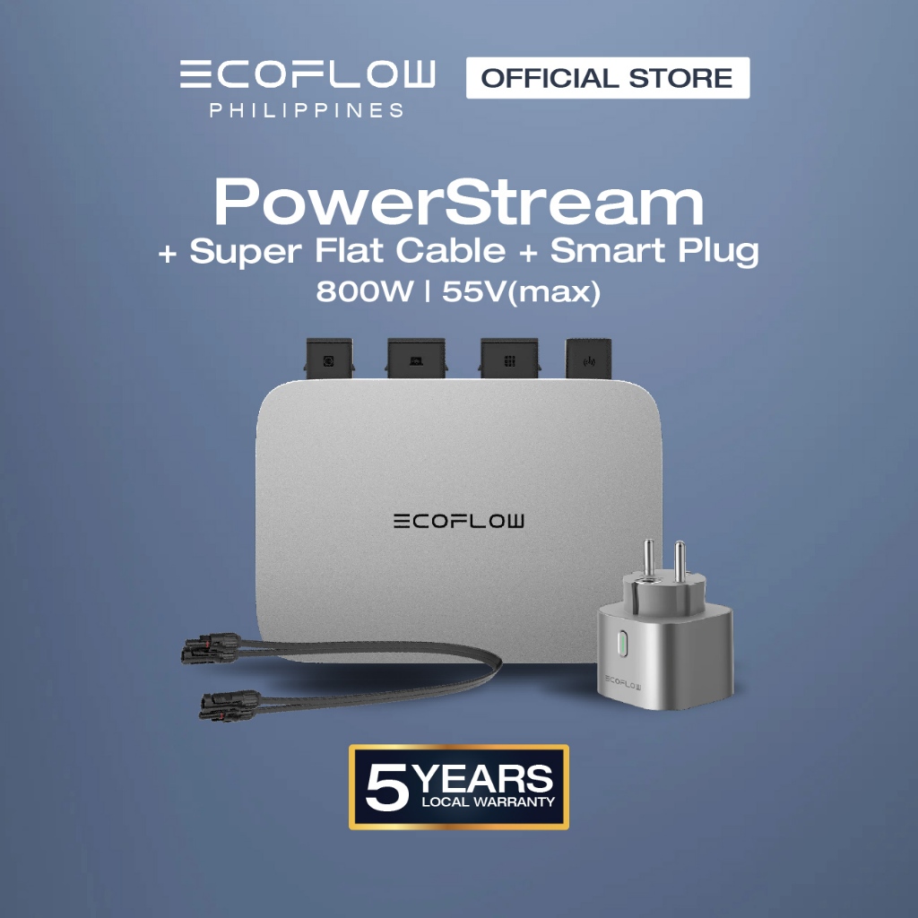 EcoFlow Powerstream Micro Inverter 800W + Super Flat Cable + EcoFlow ...