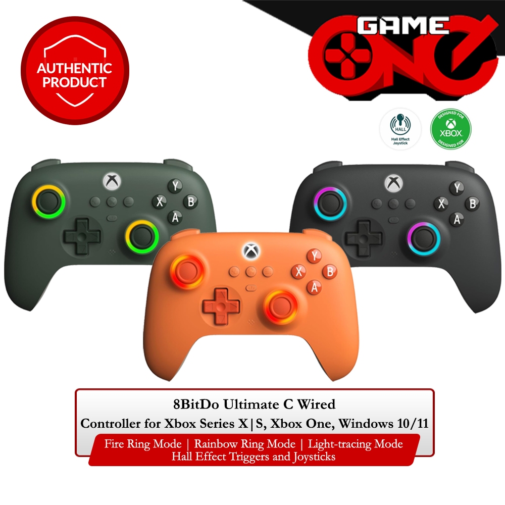8BitDo Ultimate C Wired Controller for Xbox with Hall Effect Joysticks ...