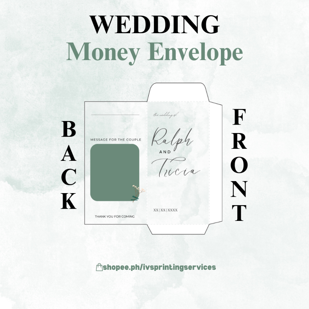 Wedding Angpao / Personalized Wedding Envelope / Ampao / Money Envelope ...