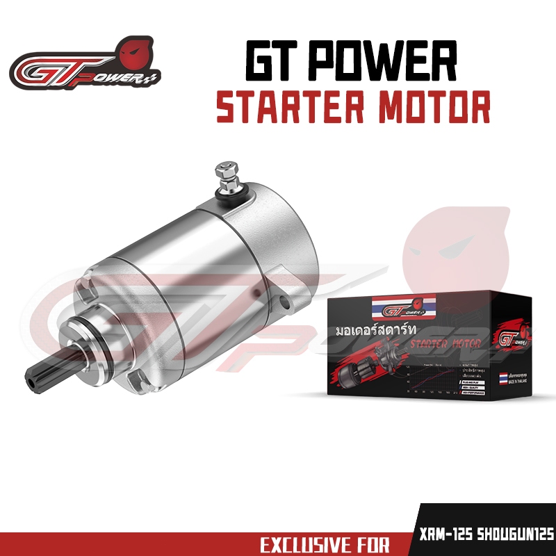 GT POWER Starter Motor SHOGUN 125 / XRM125（ 9T CCW ）Made In Thailand ...