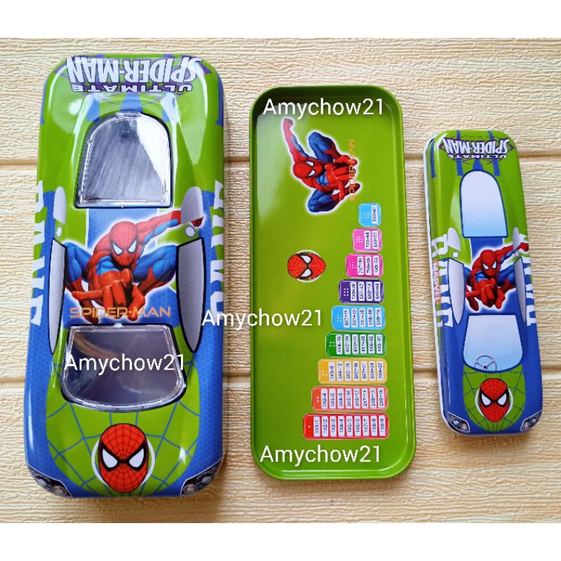 3 LAYER AVENGERS CHARACTER TIN CAN STAINLESS STEEL PENCIL CASE BOX ...