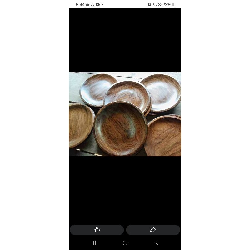 Round bilao 10x10 inches Wooden plate made in magcono /ironwood ...