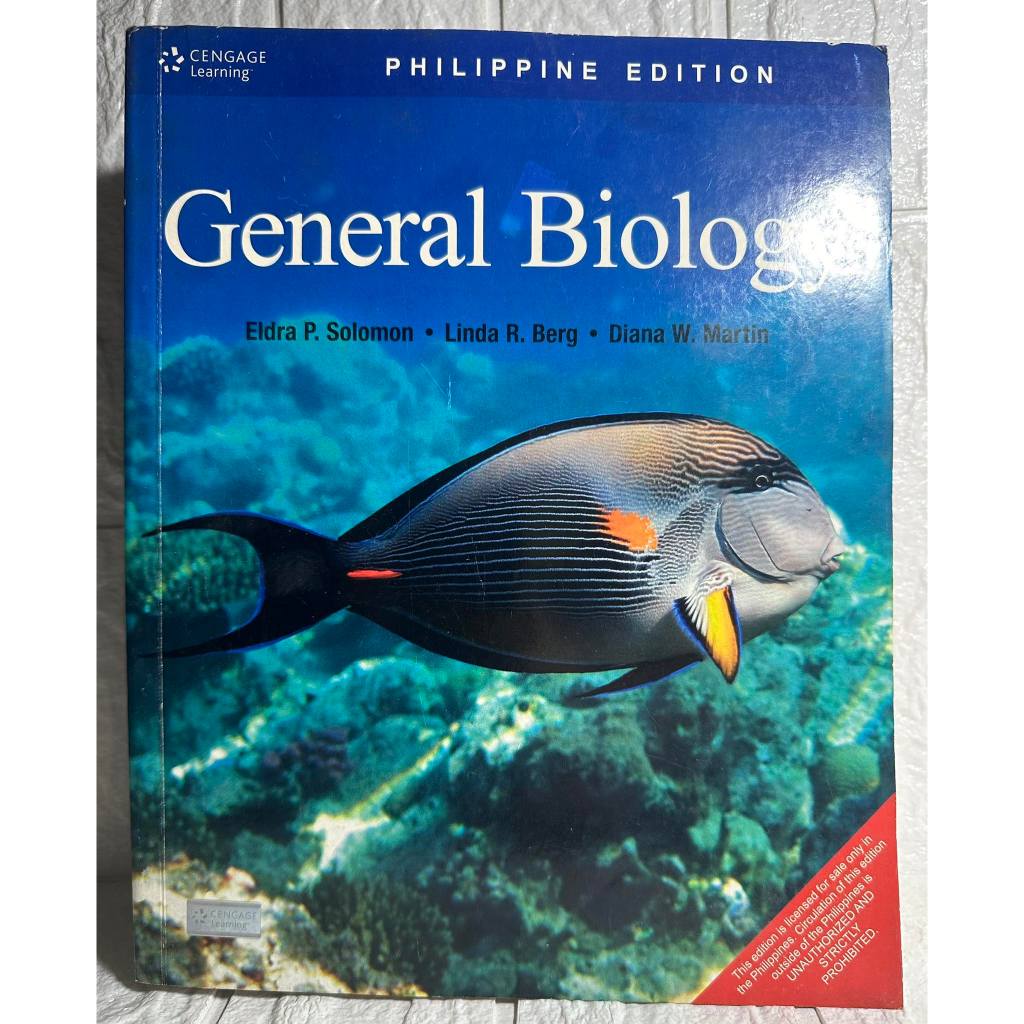 2011 GENERAL BIOLOGY Philippine Edition Textbook by E. P. SOLOMON, L. R ...