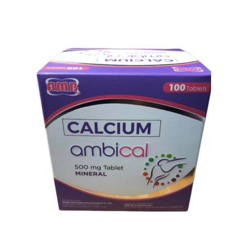 Calcium Ambical 500 mg 100s in 1 box | Shopee Philippines