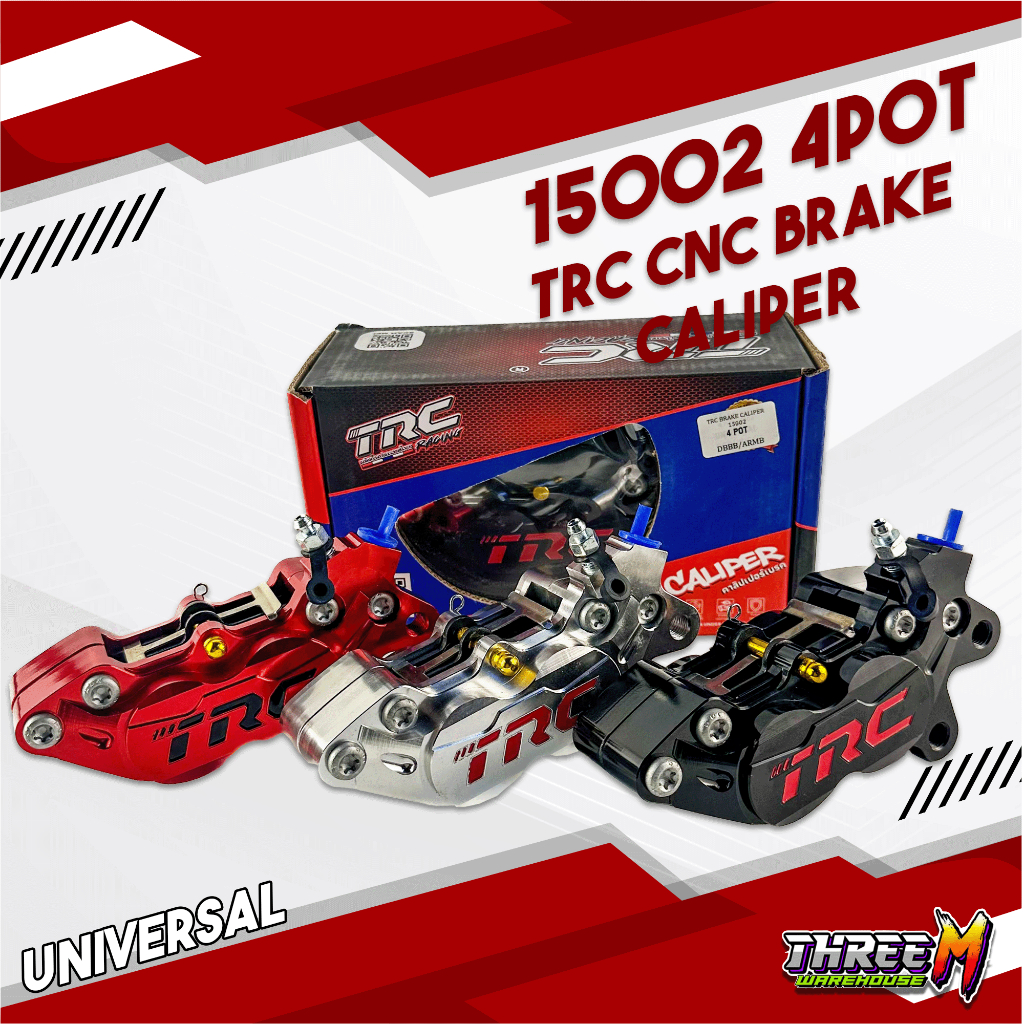 TRC UNIVERSAL CNC 4 POT BRAKE CALIPER 15002 | Shopee Philippines
