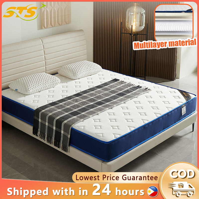[8 inch]Memory Foam coil Spring Mattress Thick Latex Mattress Queen ...
