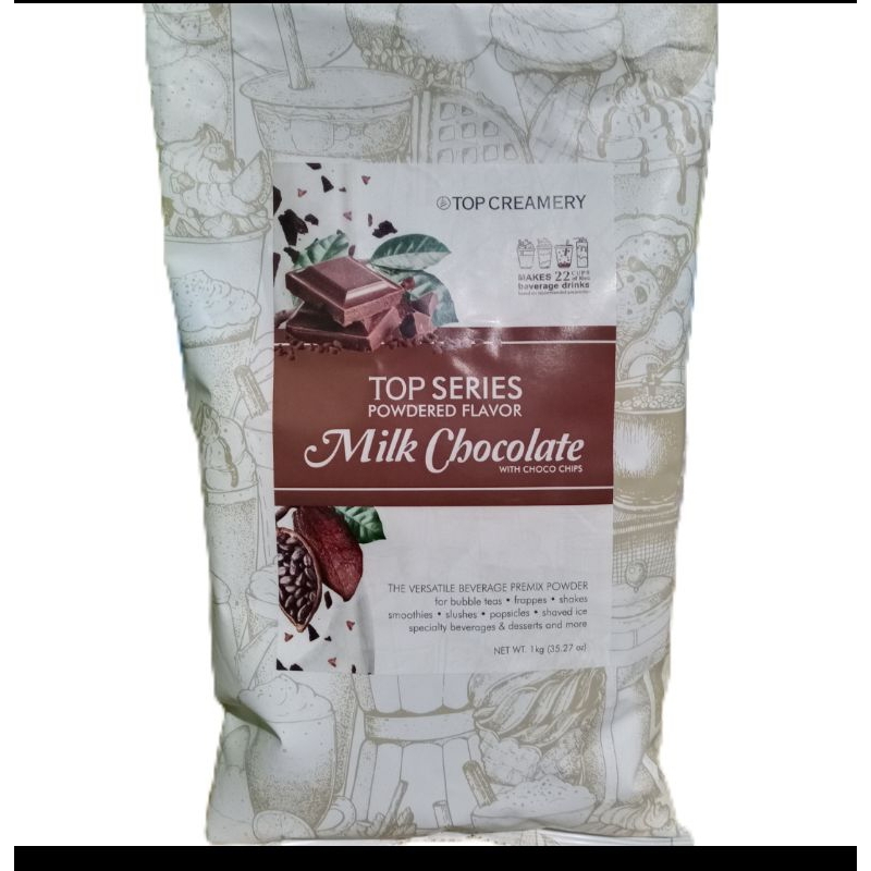 Top Creamery Milk Chocolate Powder Made With Choco Chips (1kg) | Shopee ...