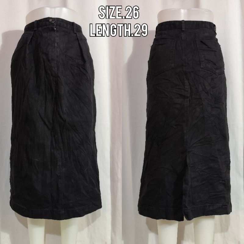 B45 PRELOVED DENIM SKIRT LONG | PALDA 3 | Shopee Philippines