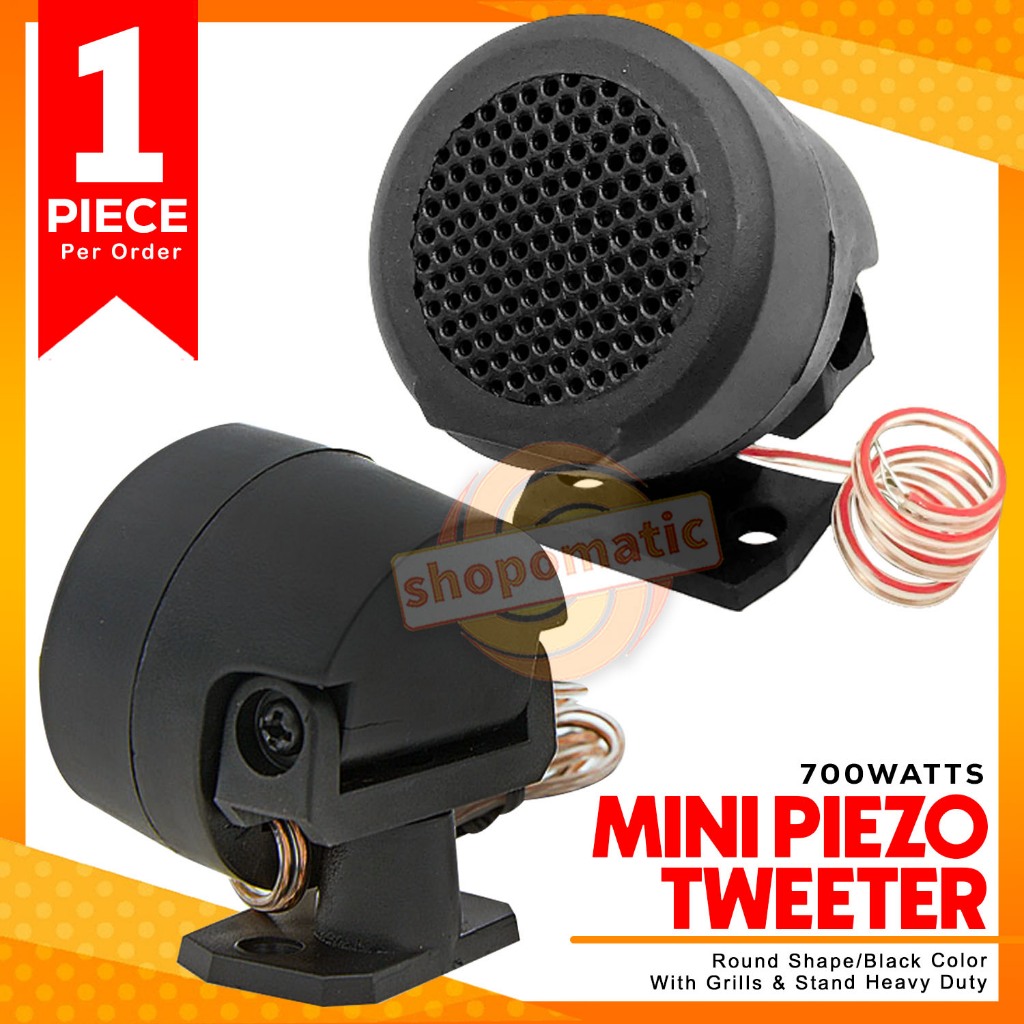 700W Mini Piezo Tweeter Speaker Round Shape With Grills & Stand Heavy ...