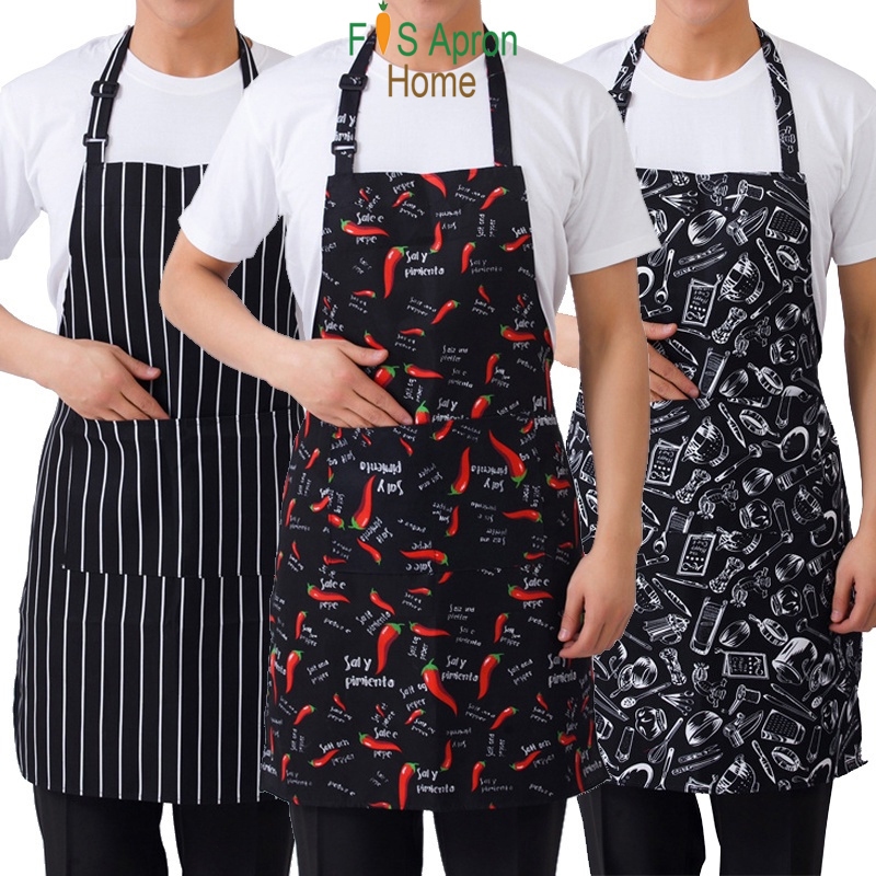 PH Local Waterproof Apron Adjustable Striped Chef Waiter Restaurant ...