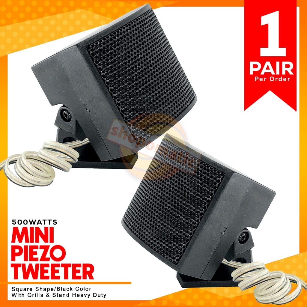 PIezo Tweeter Speaker Square Shaped With Grills & Stand (PAIR) | Shopee ...