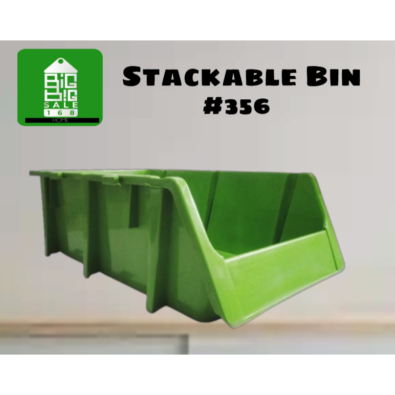 Plastic #356 Stackable Bin Box Storage Organizer Supplies Tools ...