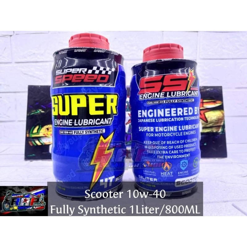 Super Speed Engine Oil Scooter 10w-40 Fully Synthetic 1Liter / 800ML ...