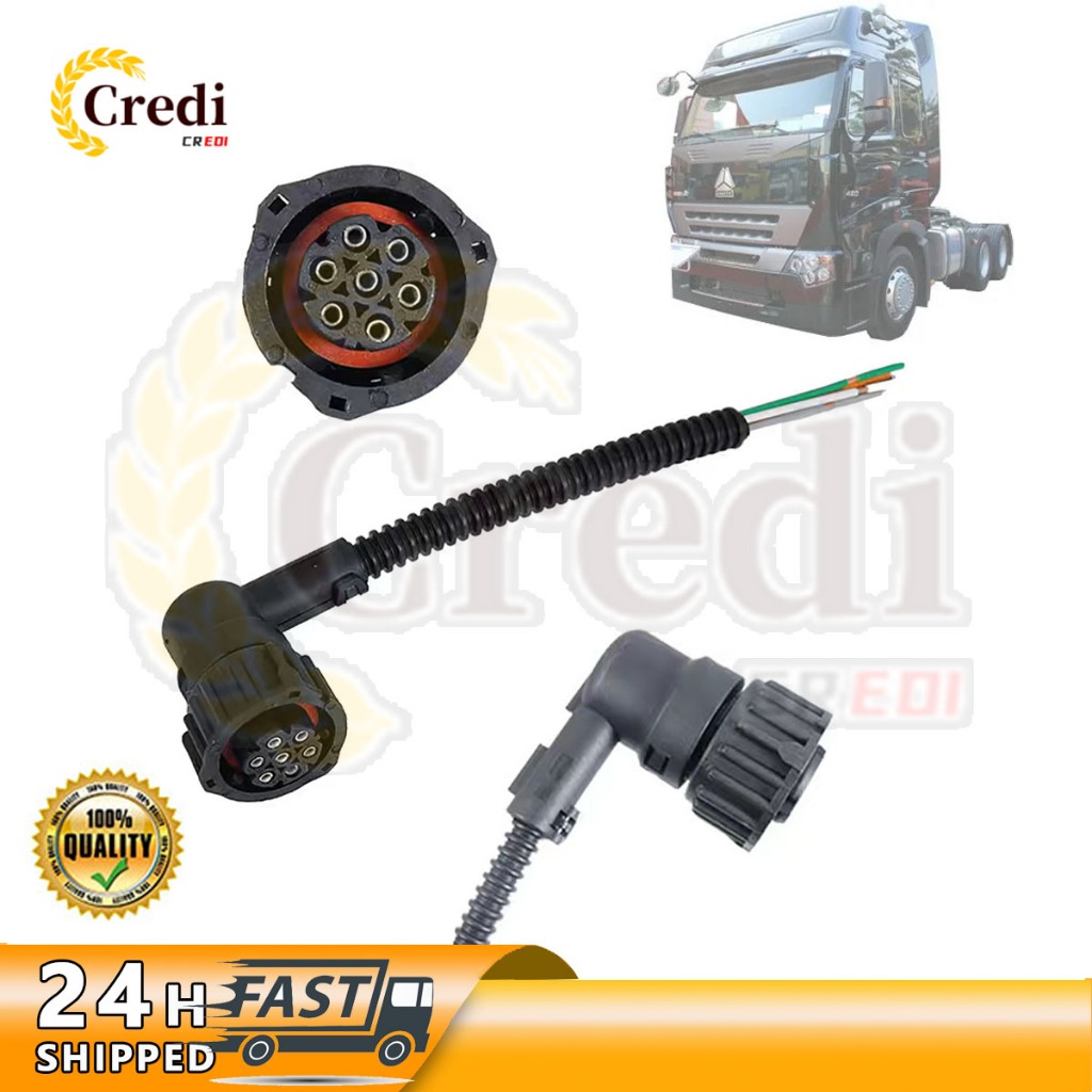 Credit Car Plug Socket Truck Tail Light Connector 7Wire 7Pin For HOWO ...