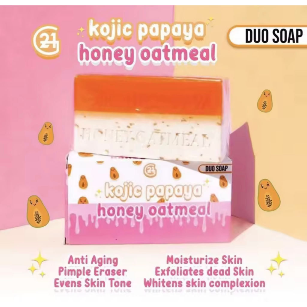 G21 KOJIC Papaya Honey Oatmeal GoldenDust Duo Face and Body MINI ...