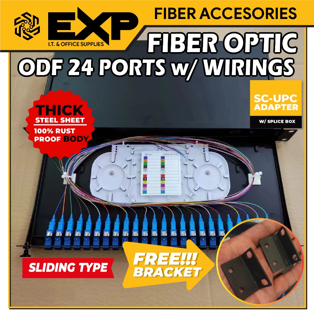 Fiber Optic | ODF / Patch Panel | - 24 Ports With Wirings (Rack Mounted ...