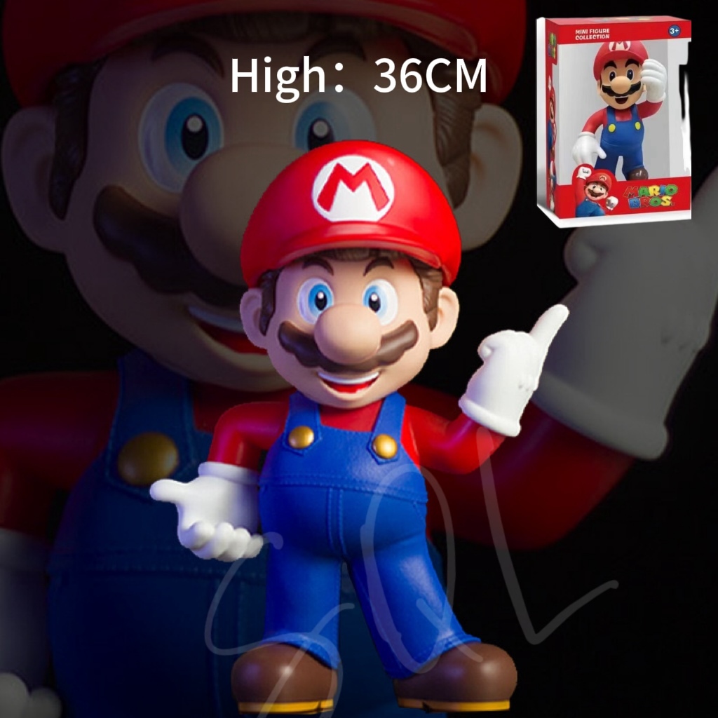 Super Mario Action figure anime 36CM mario Brothers PVC Cute Figures ...