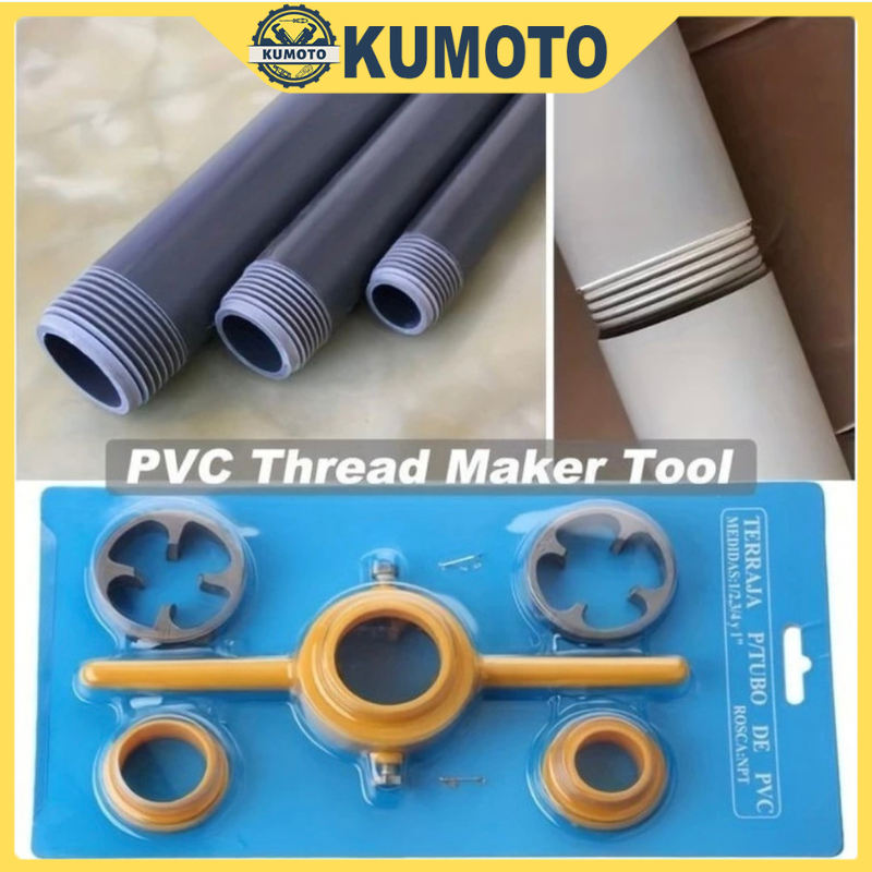 6pcs PVC Pipe Threader Tool Thread Maker Pump Pipe Tube Die Set Pipe ...