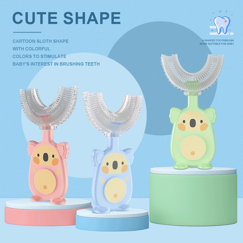 Baby Toothbrush U-Shape Toothbrush Kids Toothbrush Teeth Cleaning Oral ...