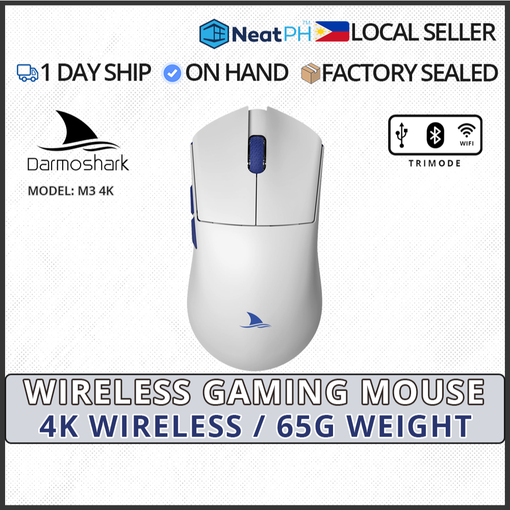 Darmoshark M3-4K Wireless Gaming Mouse,Tri-Mode 4K/USB-C/Bluetooth ...