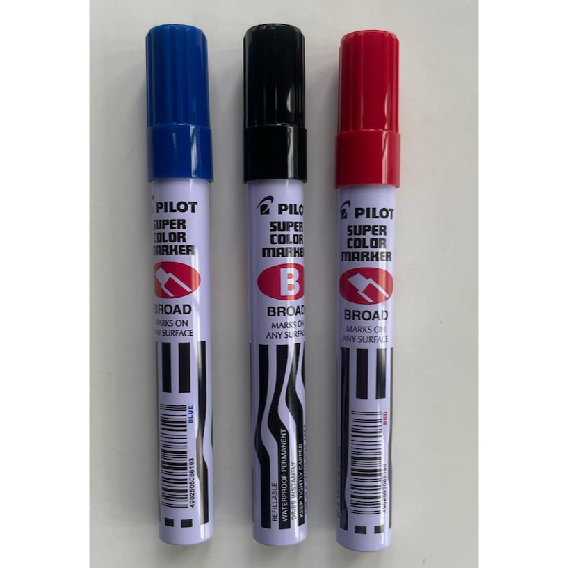 PILOT SUPER COLOR MARKER BROAD (BLACK,BLUE,RED) | Shopee Philippines