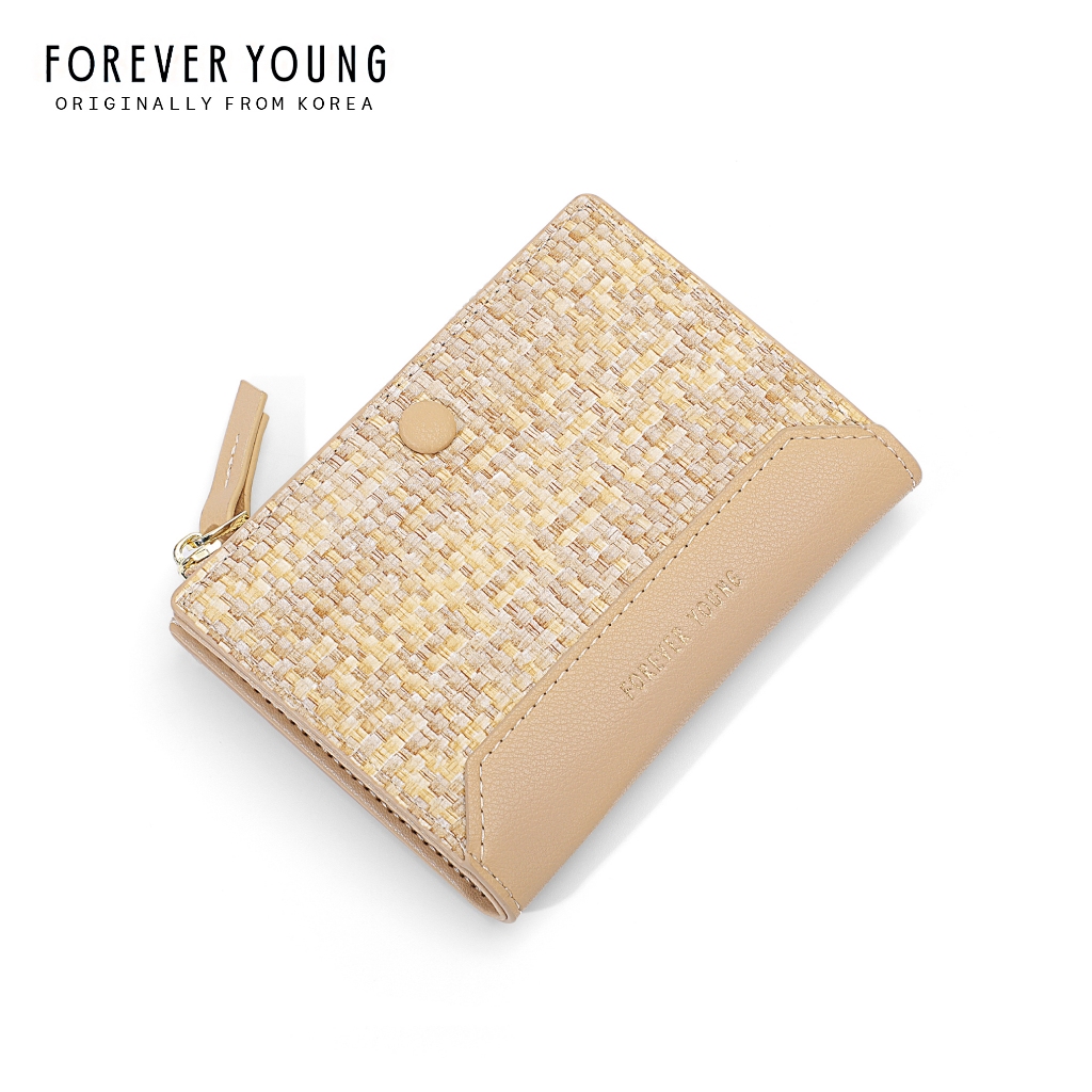 Forever Young 8320-001Y Bifold Woven Short Wallet For Women | Shopee ...