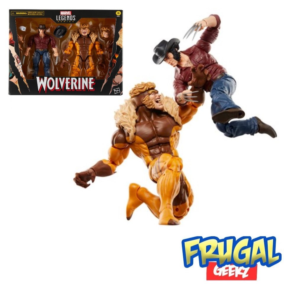 Wolverine 50th Marvel Legends Logan vs Sabretooth 6-Inch Action Figure ...