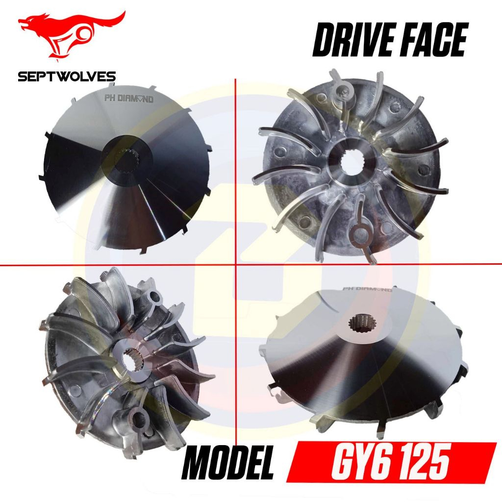 Drive Face for Rusi GY6 125, Motorcycle Drive Face GY6 125 Septwolves ...