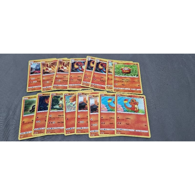 Original Pokemon TCG Card Non-HOLO FIRE Type Common, Uncommon & RARE ...