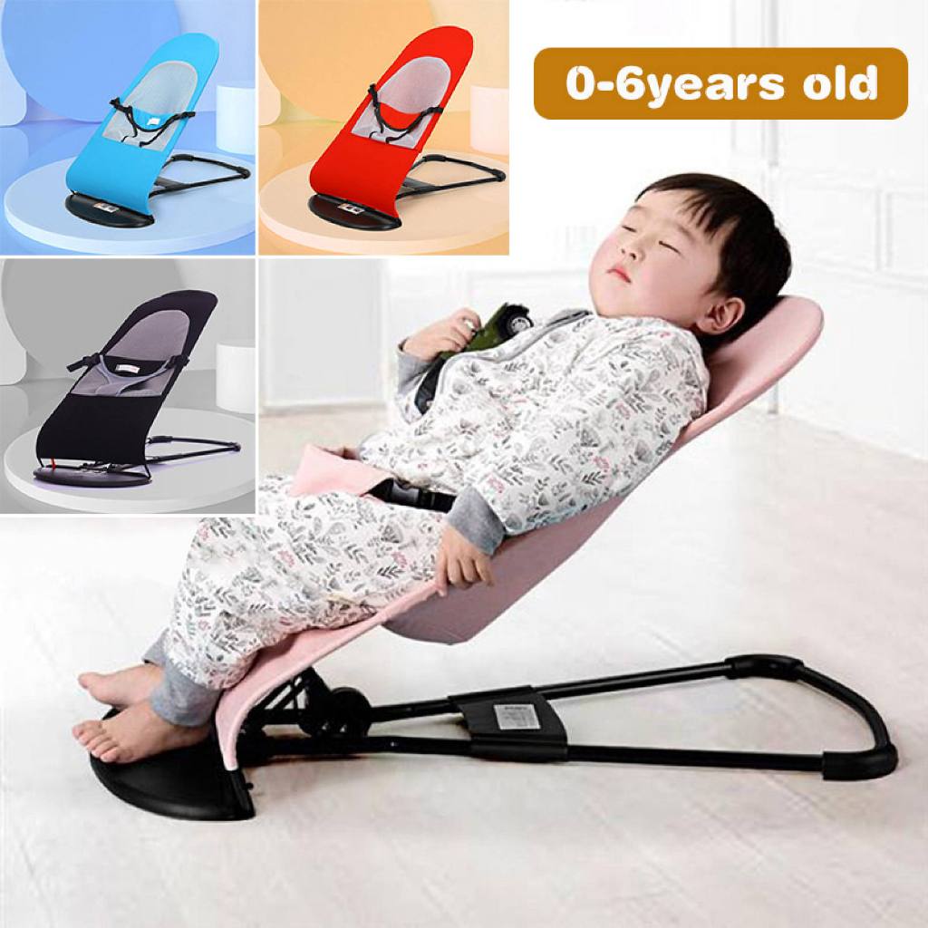 0-2years old Rocking Chair Foldable Baby Rocking Bouncer Soft Newborn ...