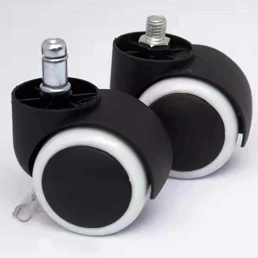 5Pcs Universal wheel swivel chair wheel casters black wheel computer ...