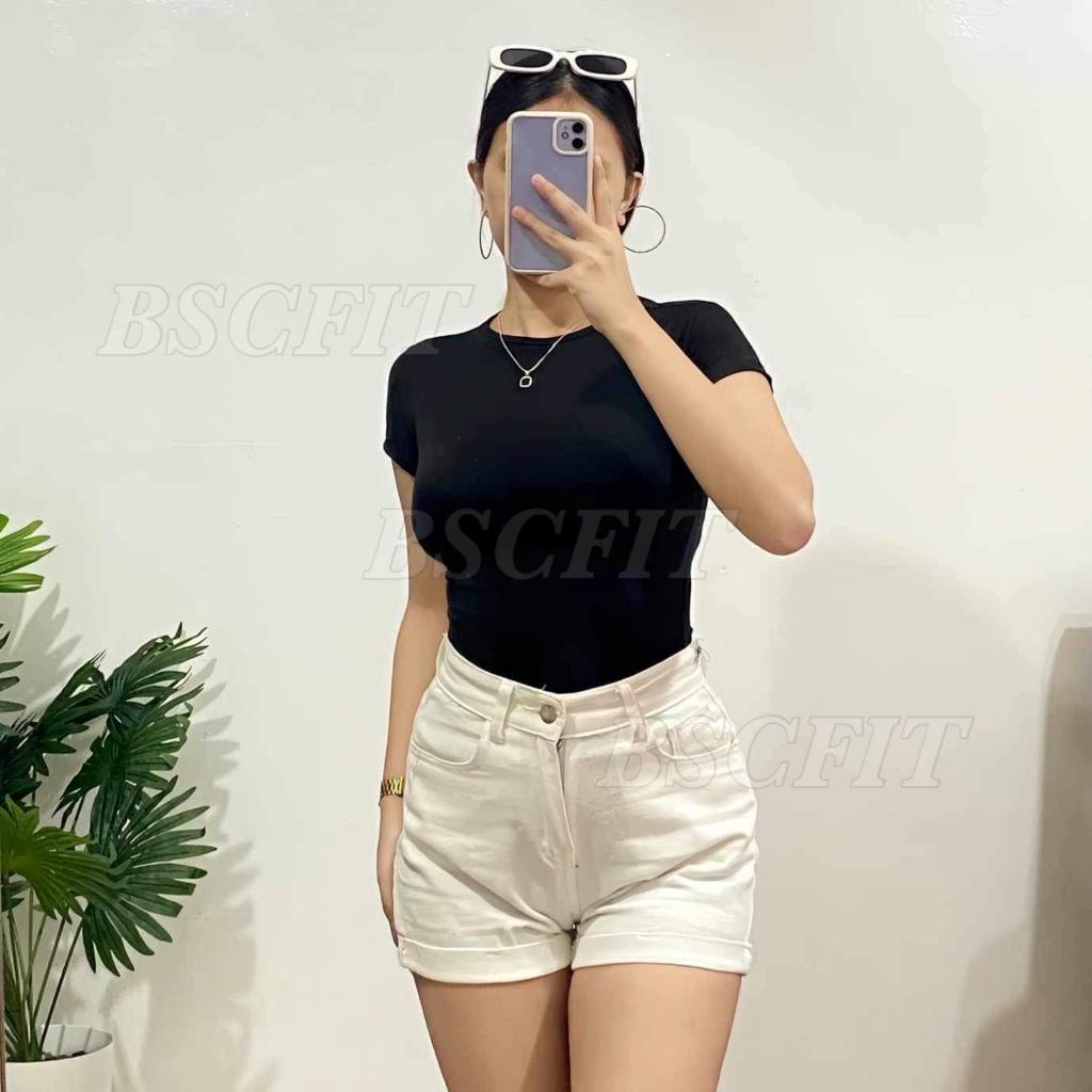 BSCFIT Double Lining Top Basic top Body Hugging Plain Full Length by ...