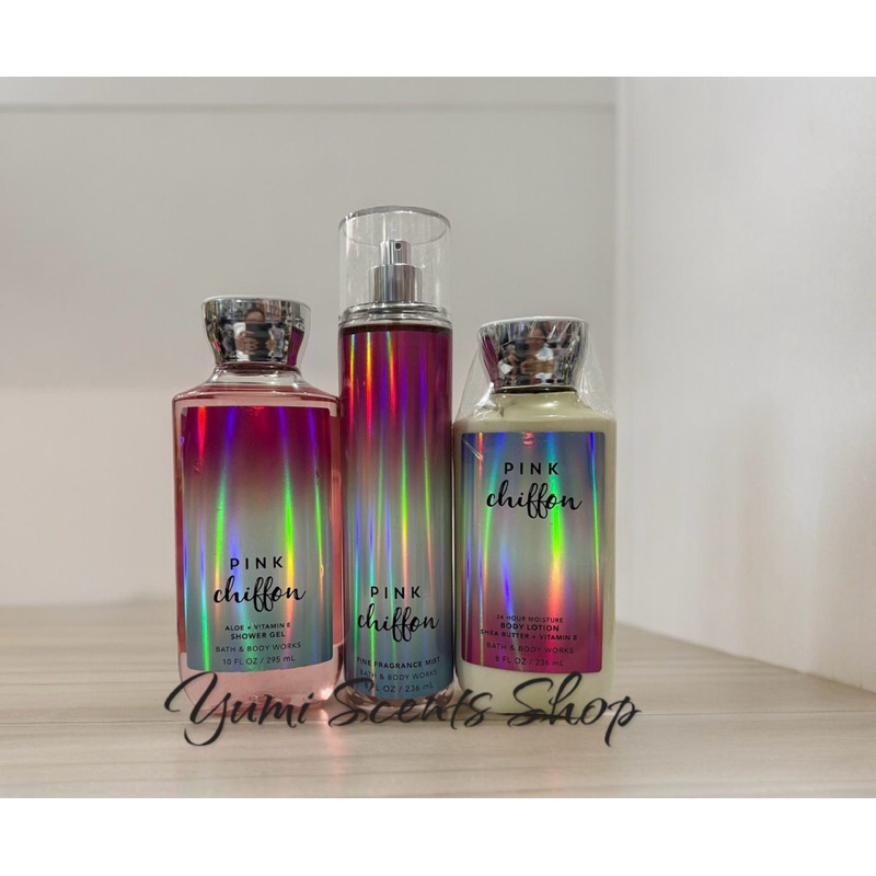 Bath & Body Works Pink Chiffon Mist - Lotion - Shower Gel | Shopee Philippines
