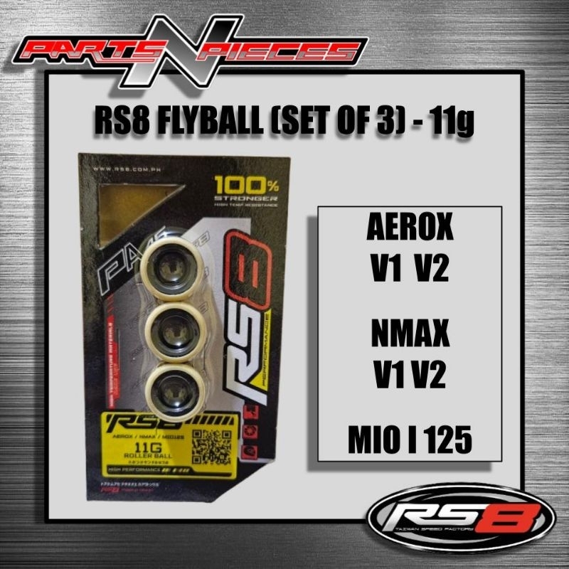 RS8 FLYBALL ROLLERS AEROX NMAX M3 MX | Shopee Philippines
