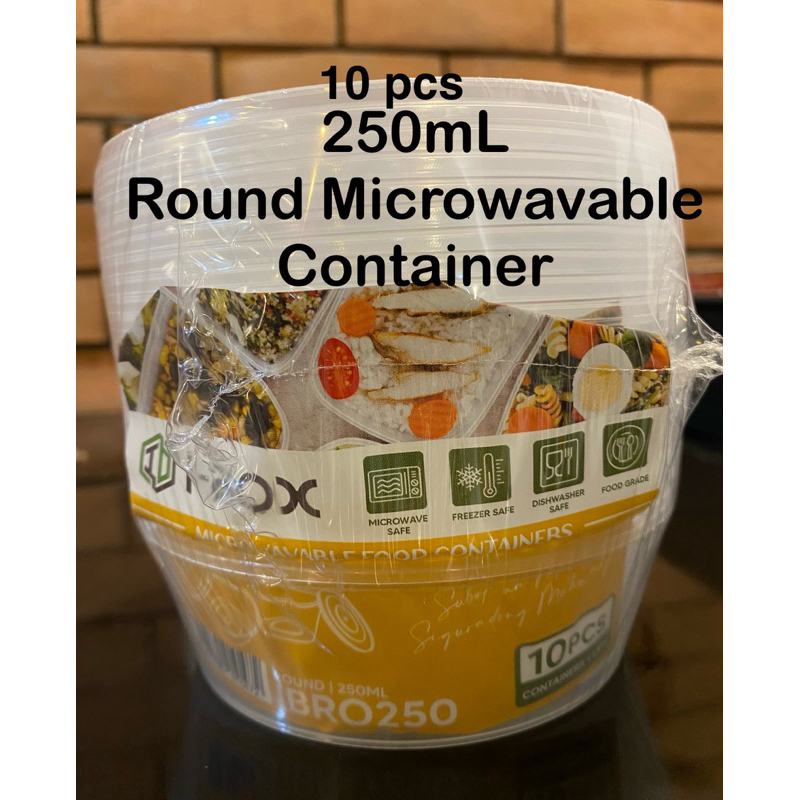 10pcs 250ml Round Microwavable Food Container No leakage | Shopee ...